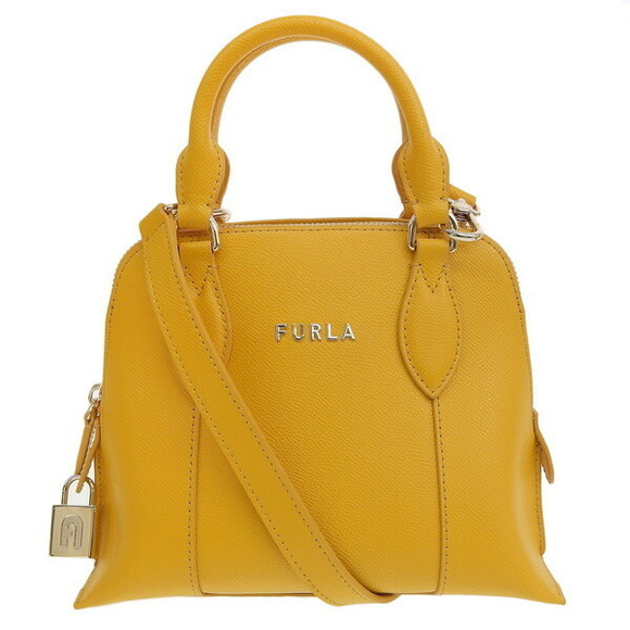 Furla | Bags | Furla Shoulder Yellow Vittoria 2way Bag Leather Dome ...